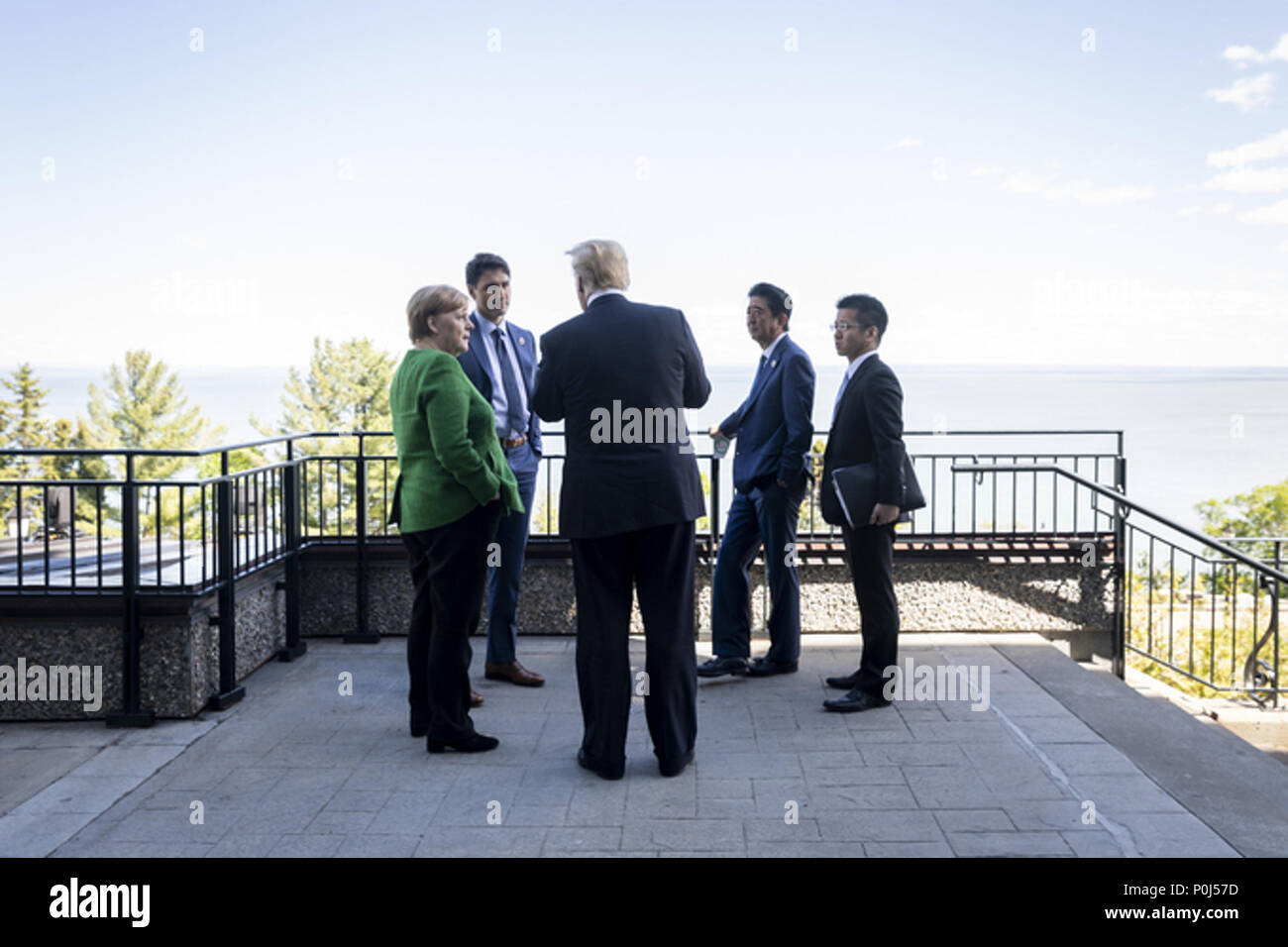 LA MALBAIE , QC - JUNE 08 & 09: President Donald J. Trump joins ...