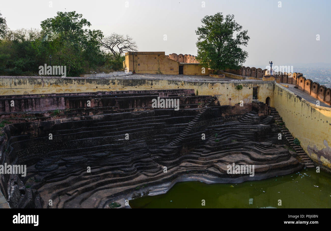 Jodhpur, India - Nov 3, 2017. Step well of Mehrangarh Fort in Jodhpur ...