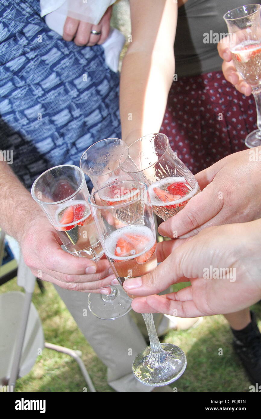 Time to Celebrate with a Toast Stock Photo - Alamy