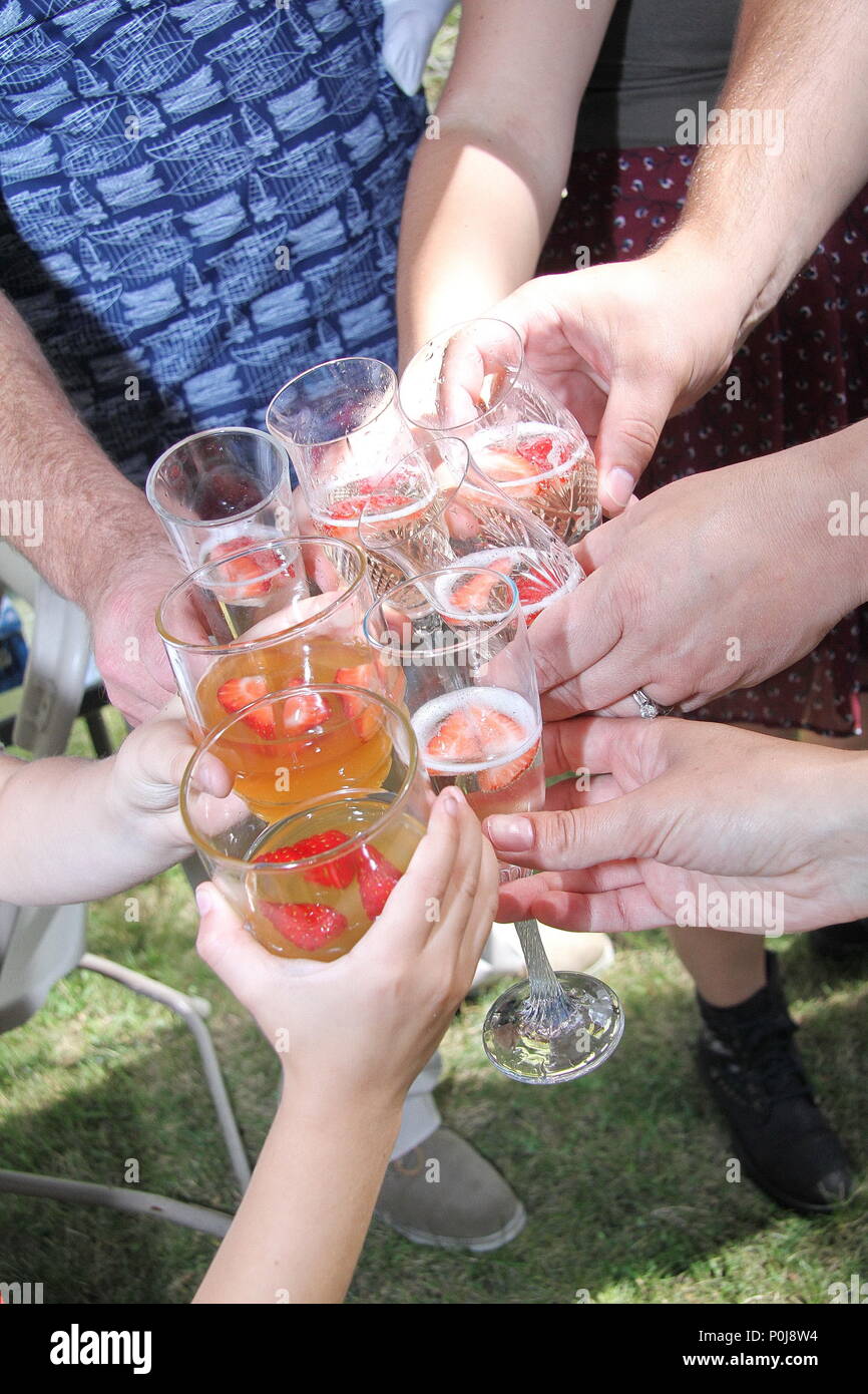 Time to Celebrate with a Toast Stock Photo - Alamy