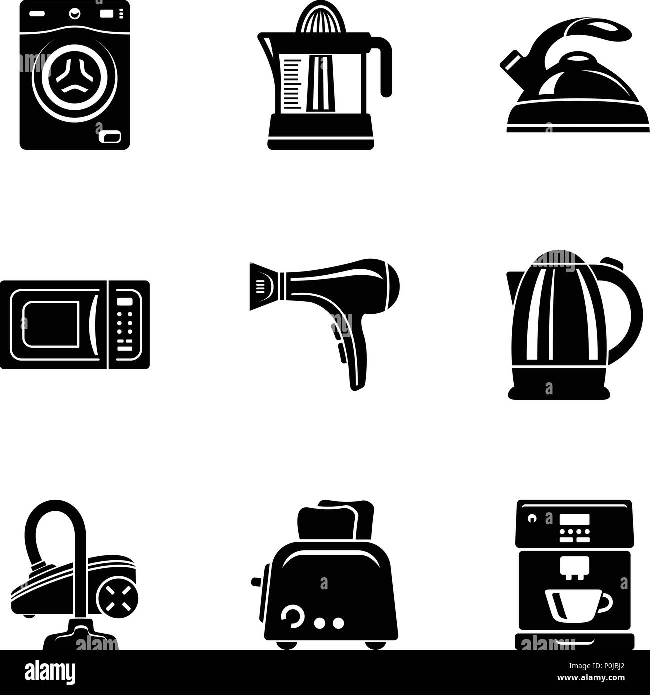Kitchen inventory icons set, simple style Stock Vector Image & Art - Alamy