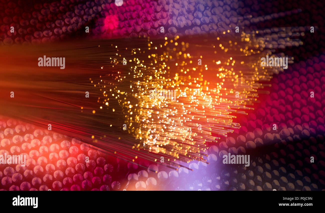 fiber optic network line cable background Stock Photo - Alamy