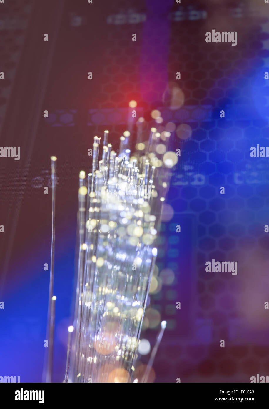 fiber optic network line cable background Stock Photo - Alamy