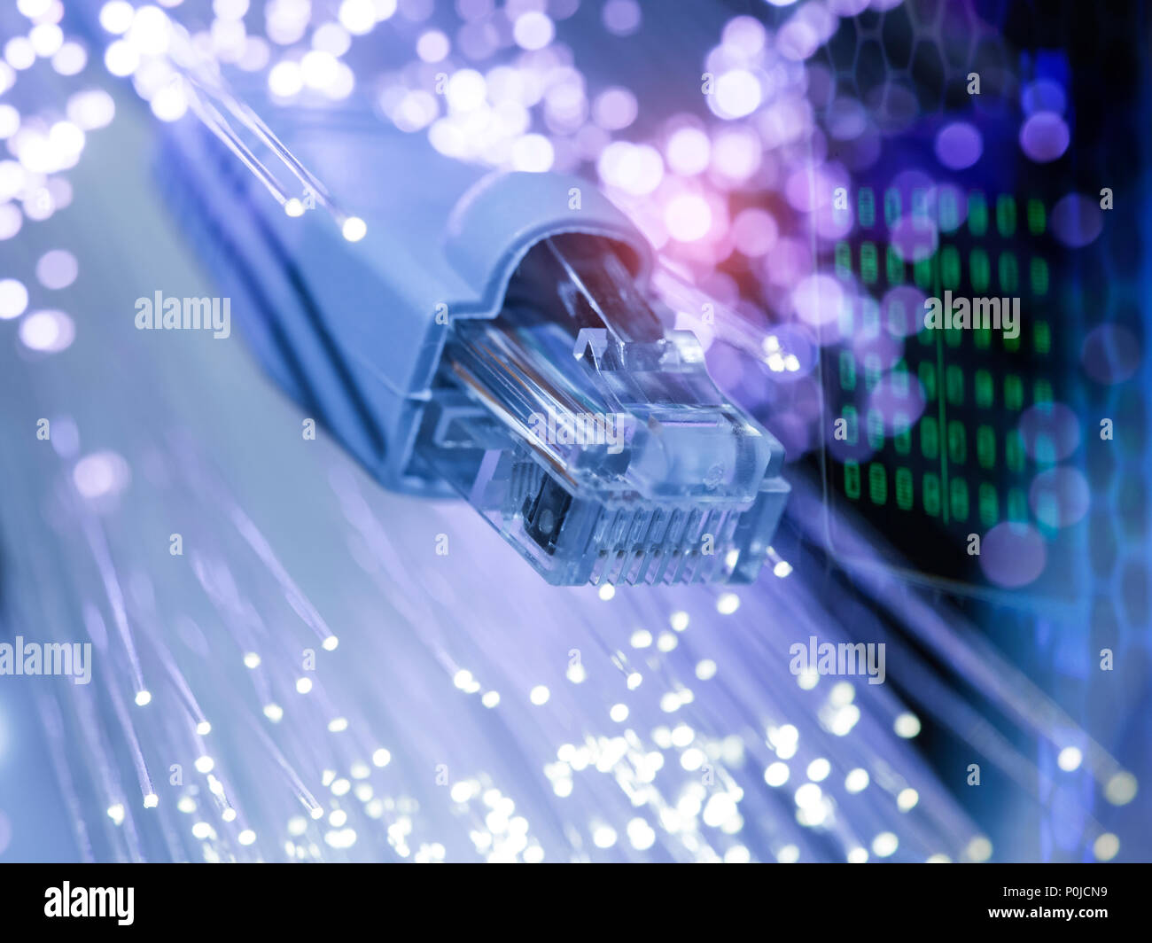 Optical fiber lan cable hi-res stock photography and images - Alamy