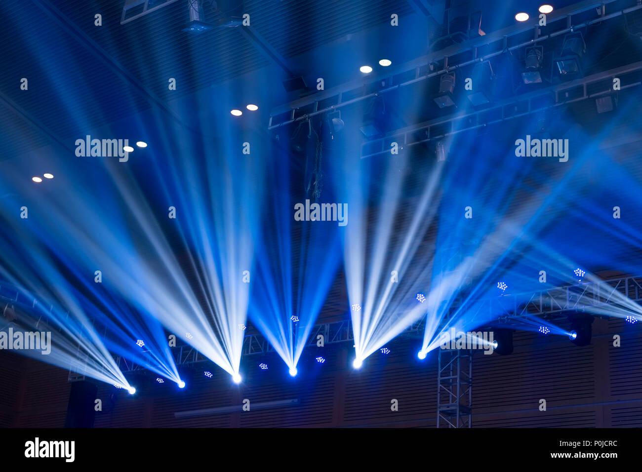 Stage Spotlight with Laser rays Stock Photo - Alamy