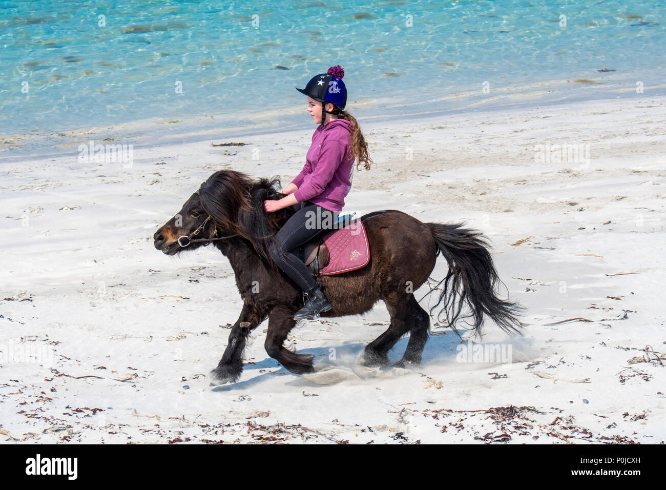 Child riding pony uk hi-res stock photography and images - Alamy