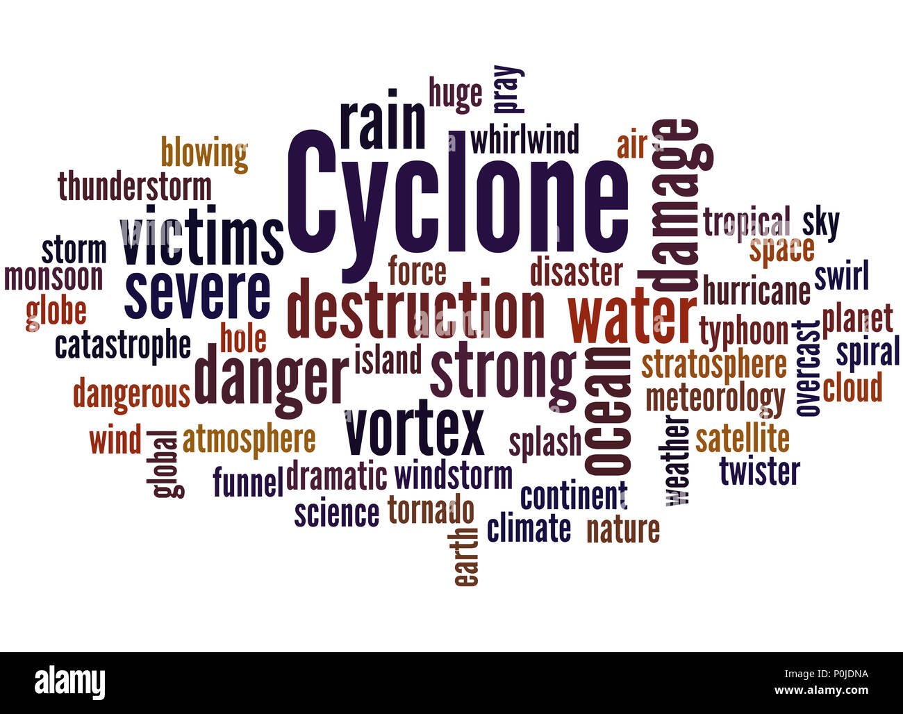 Cyclone, word cloud concept on white background Stock Photo - Alamy