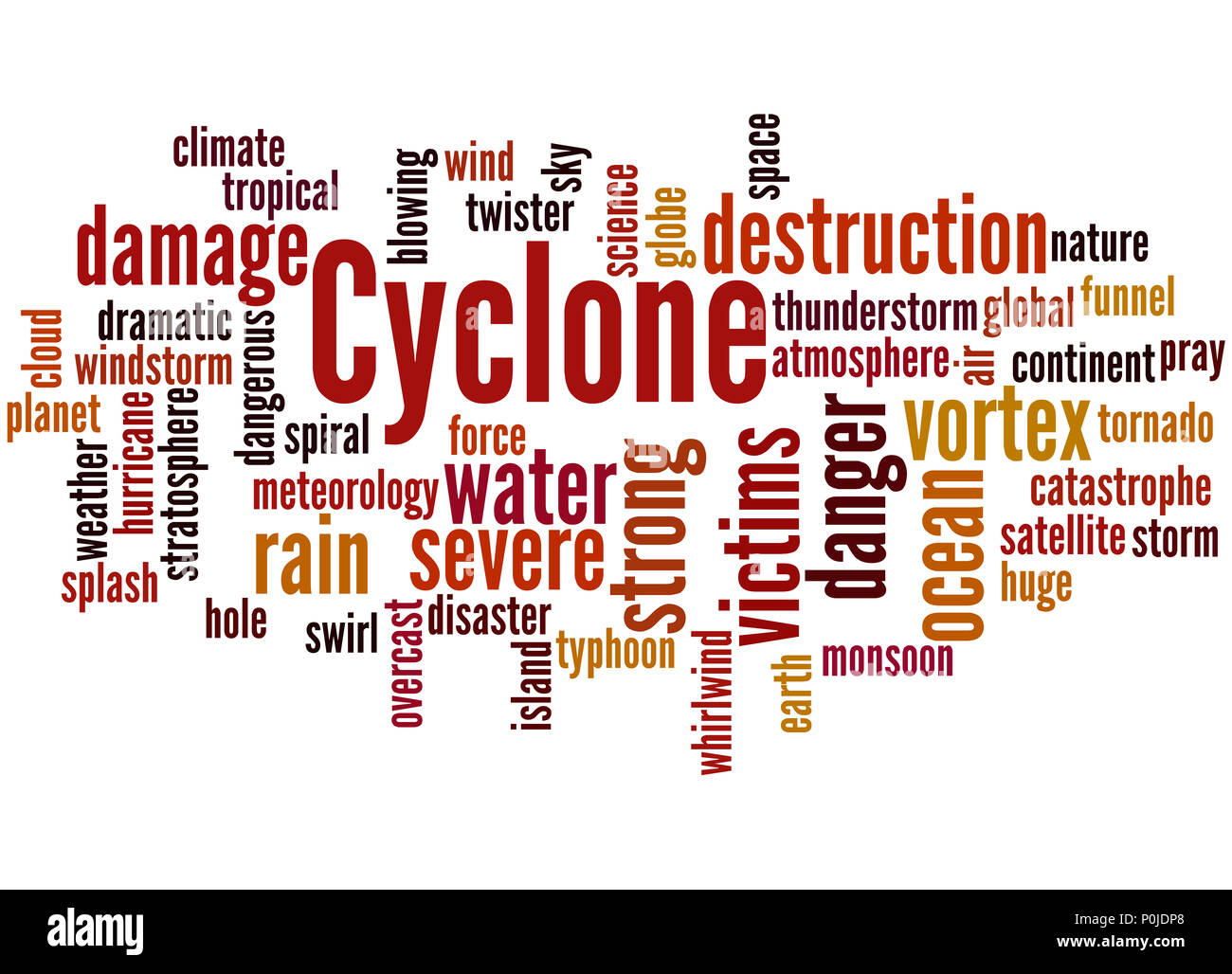 Cyclone, word cloud concept on white background Stock Photo - Alamy
