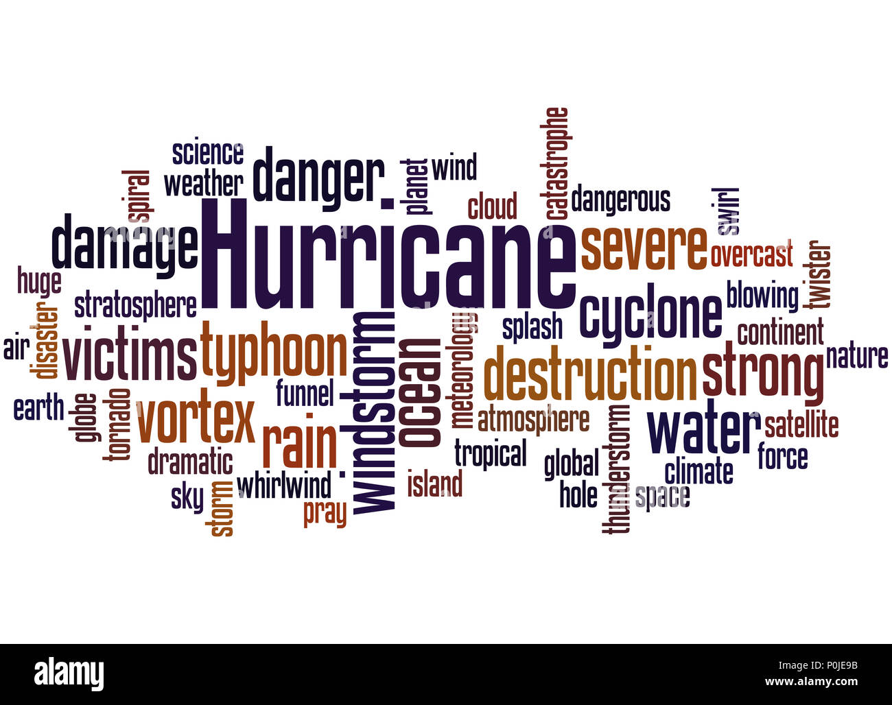 Hurricane, word cloud concept on white background Stock Photo - Alamy
