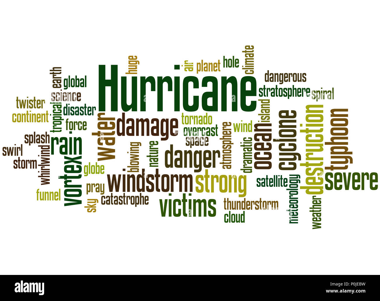 Hurricane, word cloud concept on white background Stock Photo - Alamy