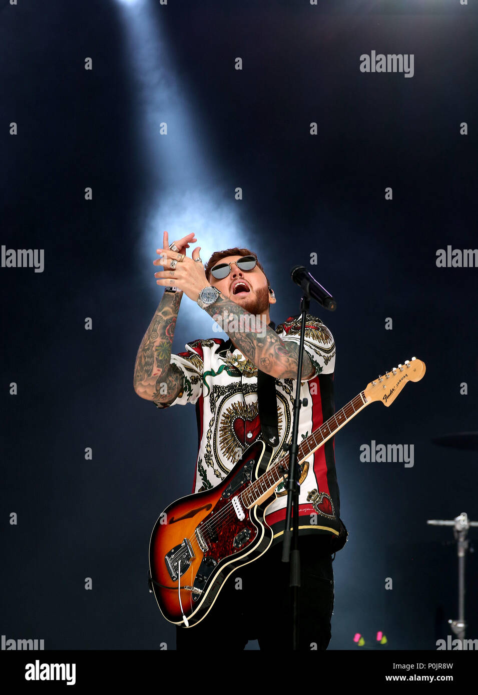 James Arthur on stage during Capital's Summertime Ball with Vodafone at ...