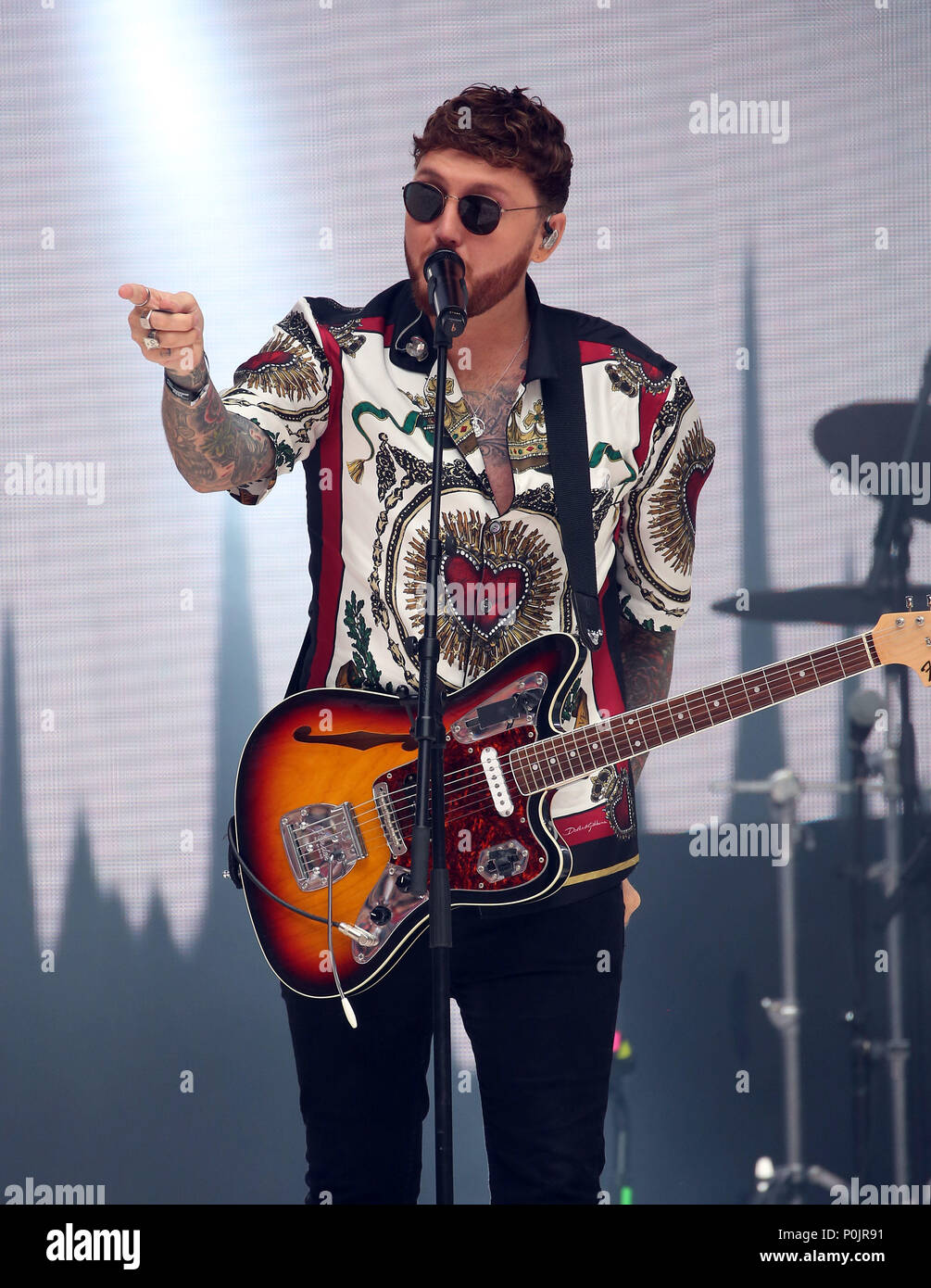 James Arthur on stage during Capital's Summertime Ball with Vodafone at ...
