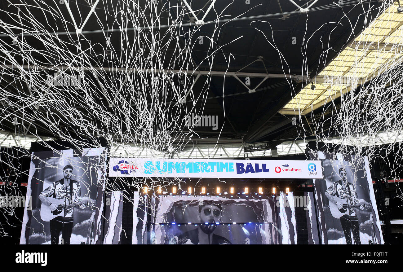 James Arthur on stage during Capital's Summertime Ball with Vodafone at ...