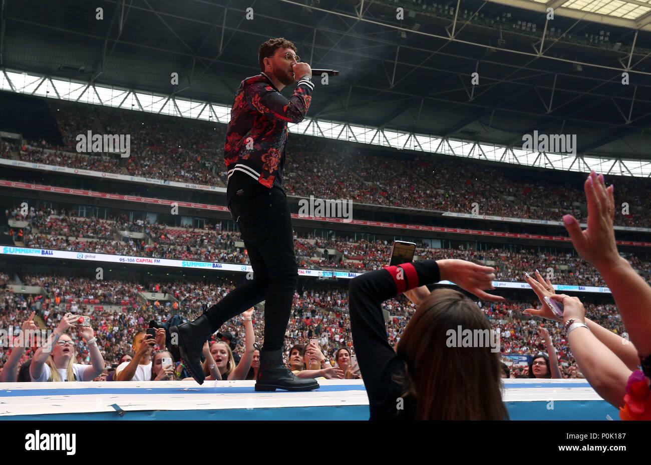 James Arthur on stage during Capital's Summertime Ball with Vodafone at ...
