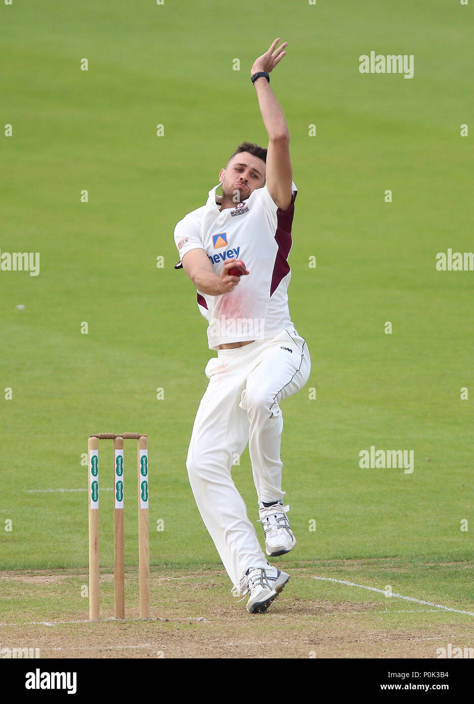 Northamptonshire's Nathan Buck during day one of the Specsavers County ...