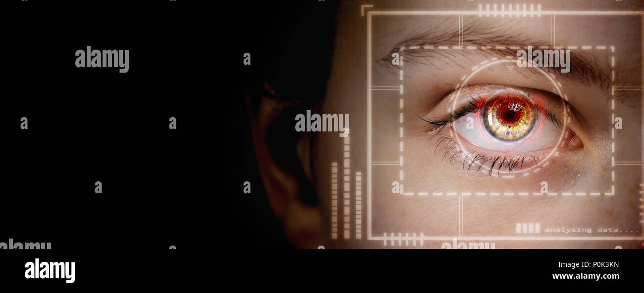 high tech biometric scan Stock Photo - Alamy
