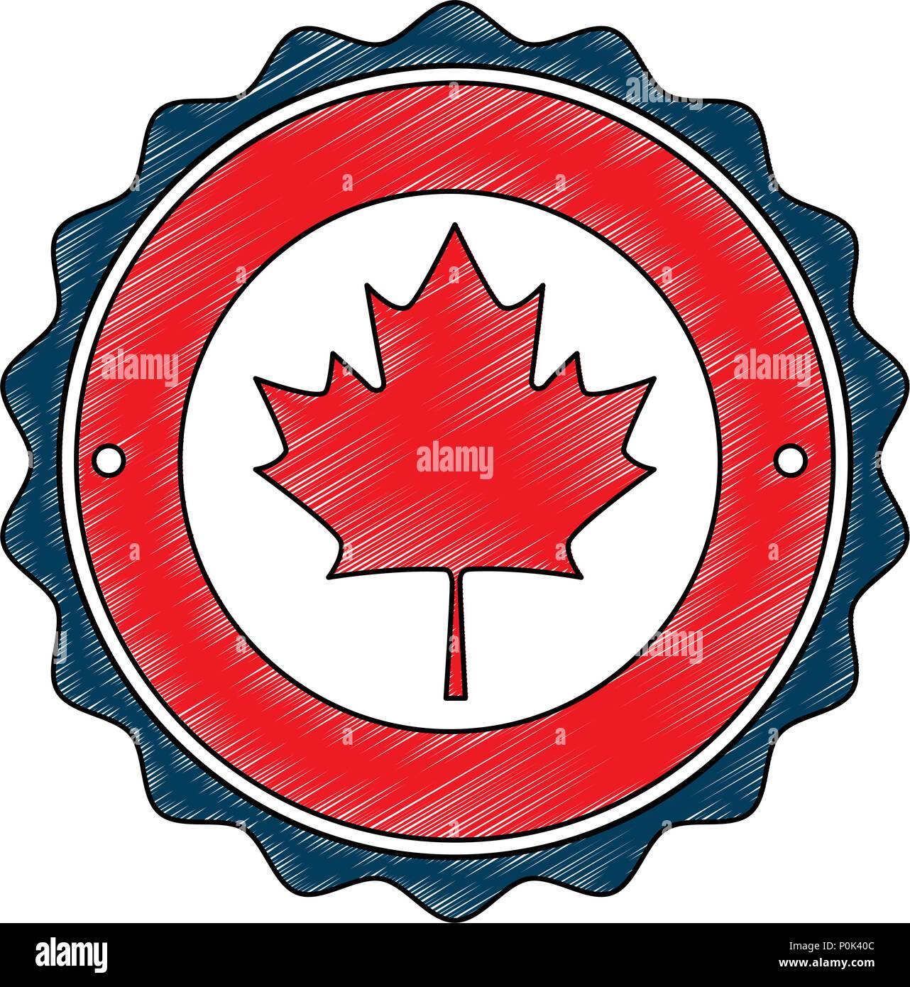 maple leaf emblem icon vector illustration design Stock Vector Image ...