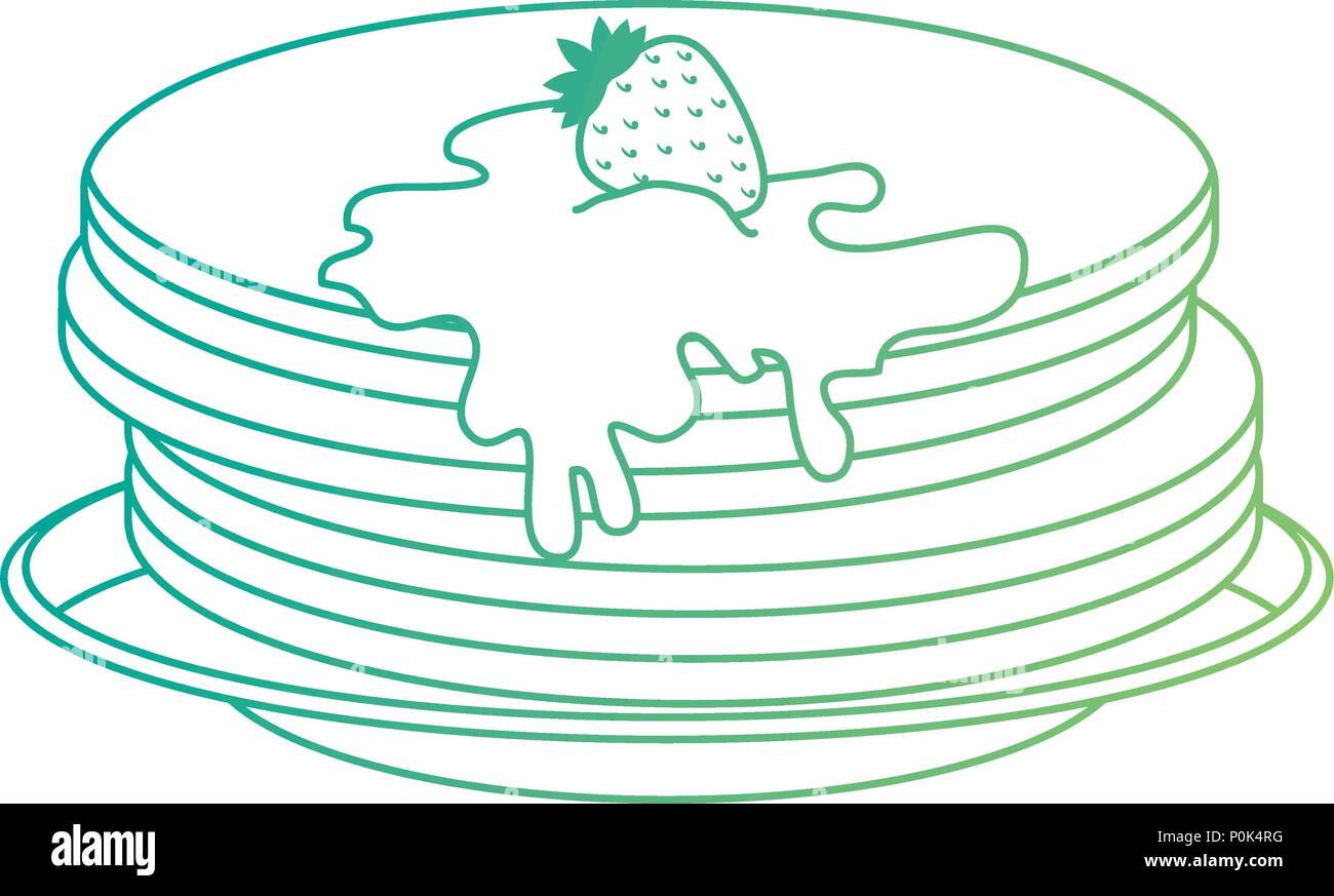 pancakes with maple syrup vector illustration design Stock Vector Image ...