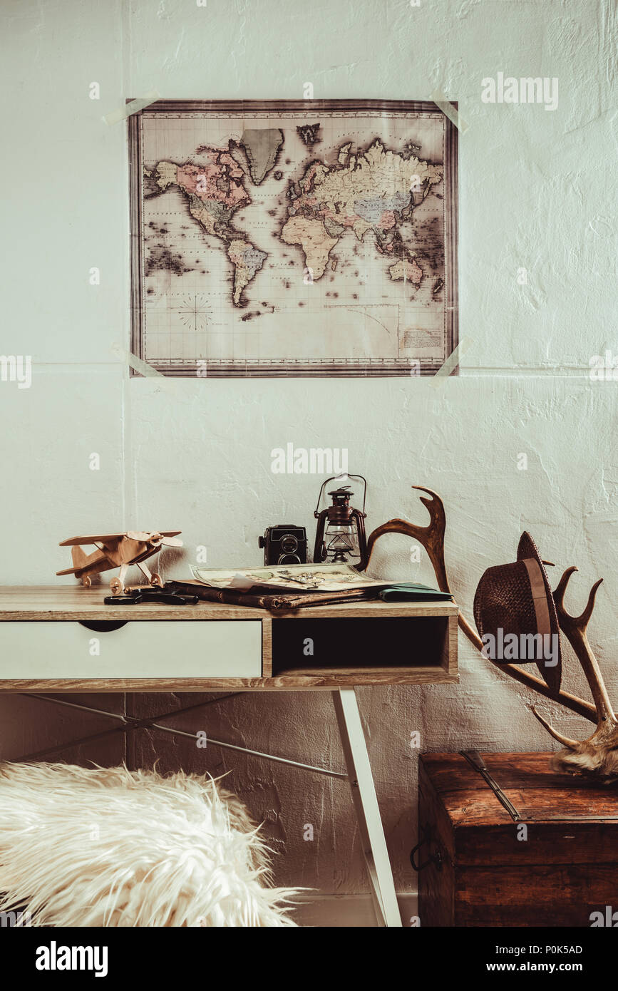 Map decorations vintage hi-res stock photography and images - Alamy