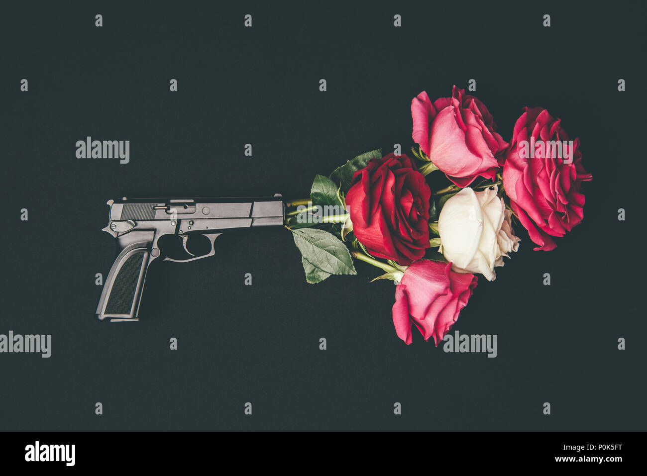 Gun shooting flowers hi-res stock photography and images - Alamy