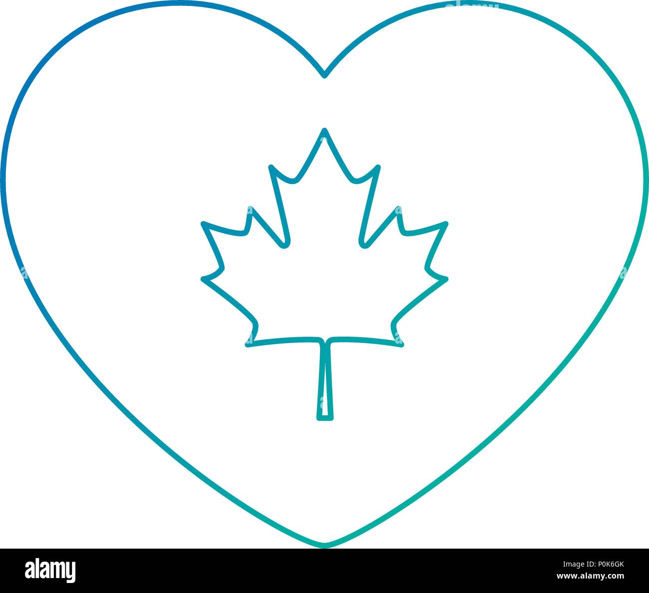 heart canadian flag emblem Stock Vector Image & Art - Alamy
