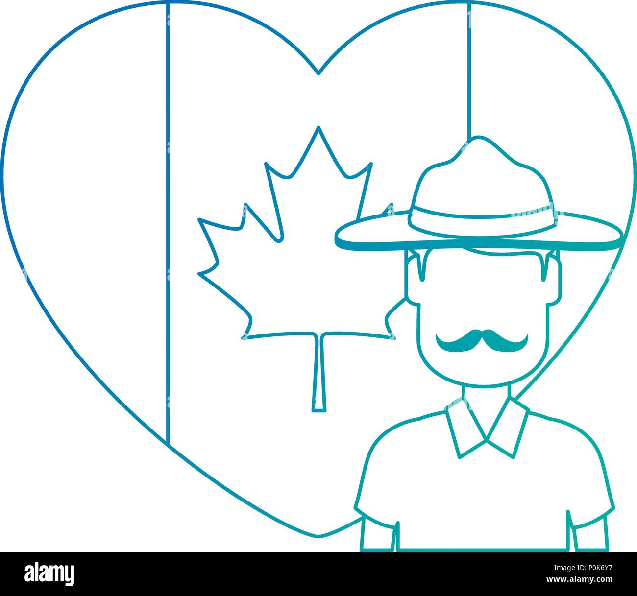 Canadian Ranger with heart flag Stock Vector Image & Art - Alamy
