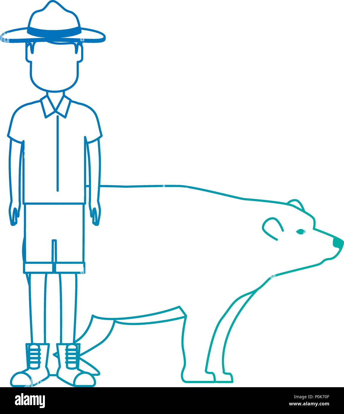 Canadian Ranger with bear Stock Vector Image & Art - Alamy