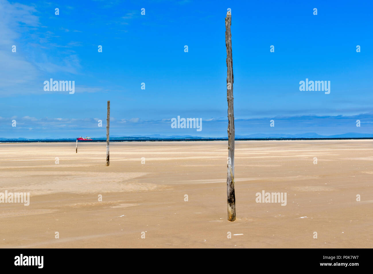 CULBIN BEACH MORAY SCOTLAND MILES OF SANDY BEACH WITH SEA IN THE ...