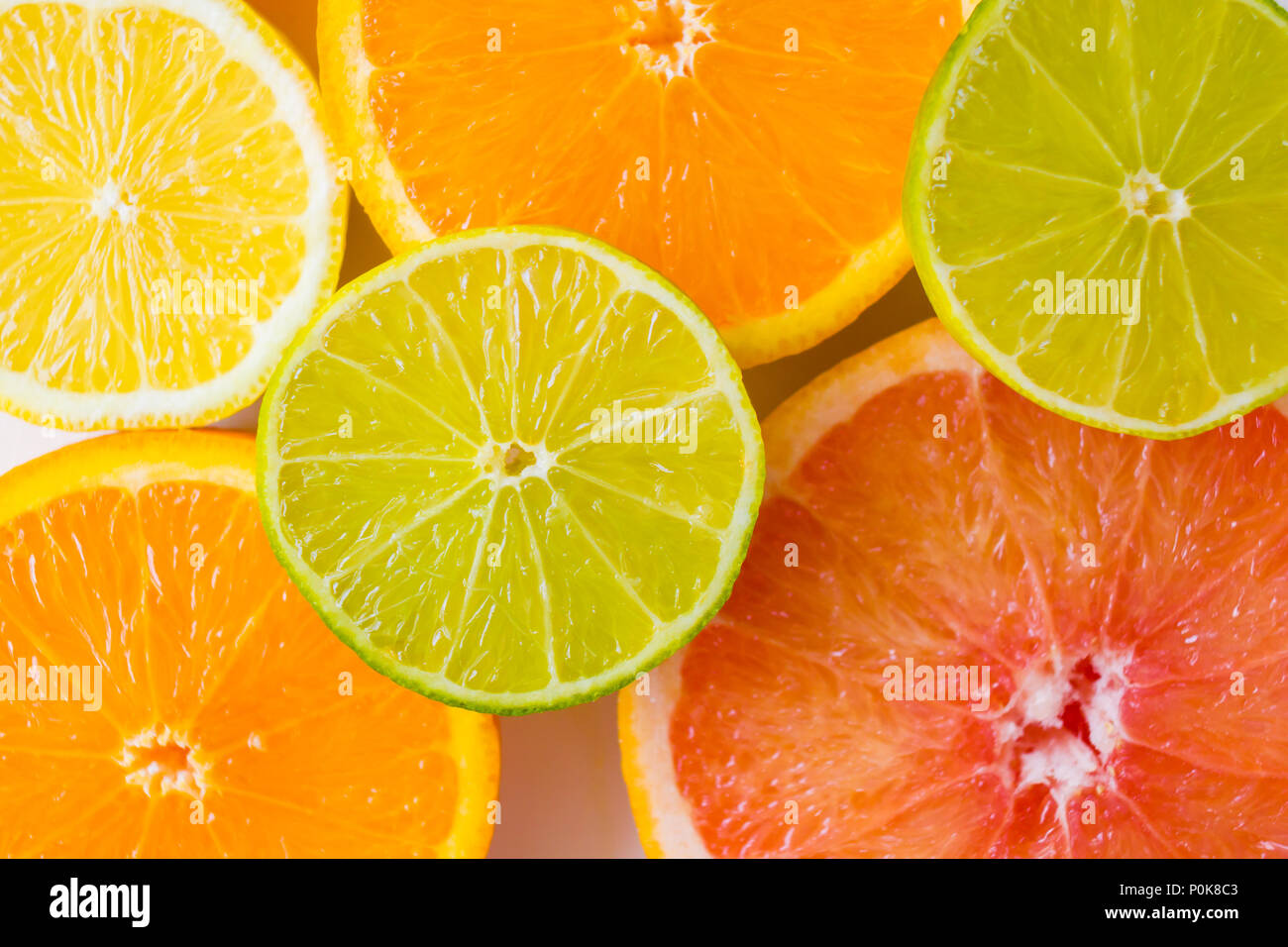 assorted sliced colourful citrus fruits Stock Photo - Alamy