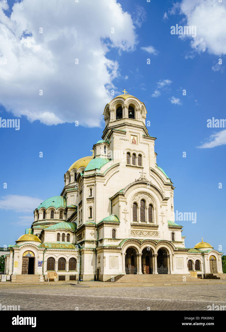The St. Alexander Nevsky Cathedral in Bulgarian capital Sofia Stock ...