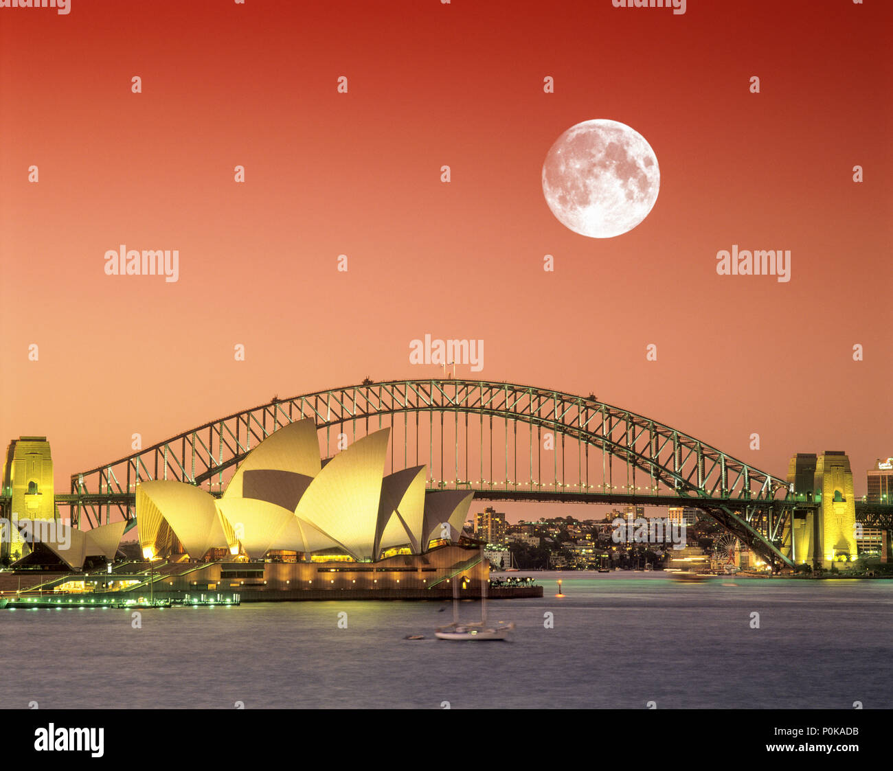 1995 HISTORICAL OPERA HOUSE (©JORN UTZON 1963) SYDNEY HARBOUR SKYLINE ...