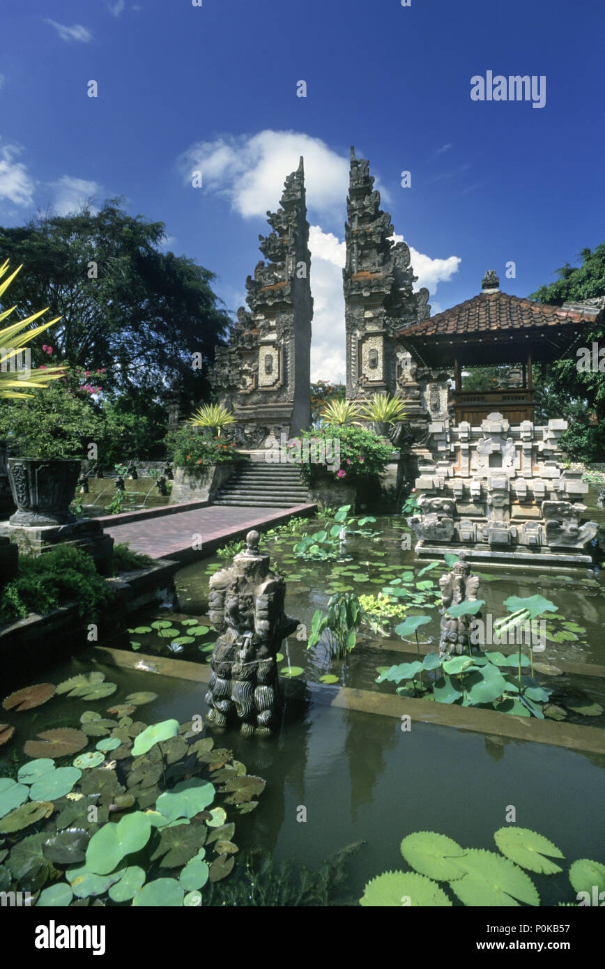 1995 HISTORICAL LILY POOL BUDDHIST TEMPLE NUSA DUA BALI INDONESIA Stock ...