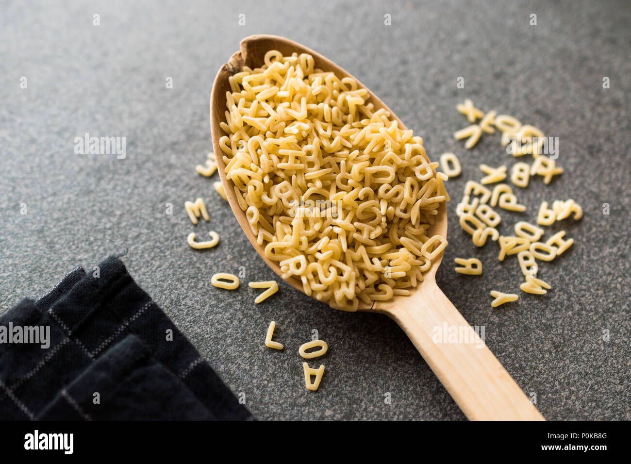 Alphabet pasta hi-res stock photography and images - Alamy