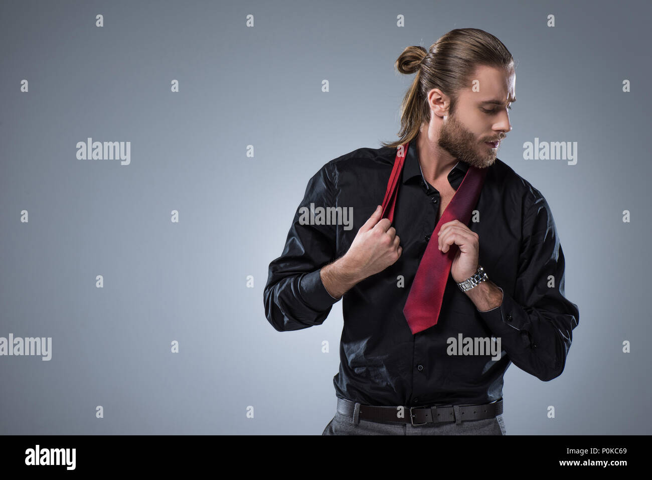 Tie around neck hi-res stock photography and images - Alamy