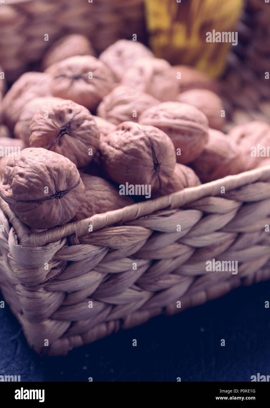 a series of walnut still lifes in vintage color Stock Photo - Alamy