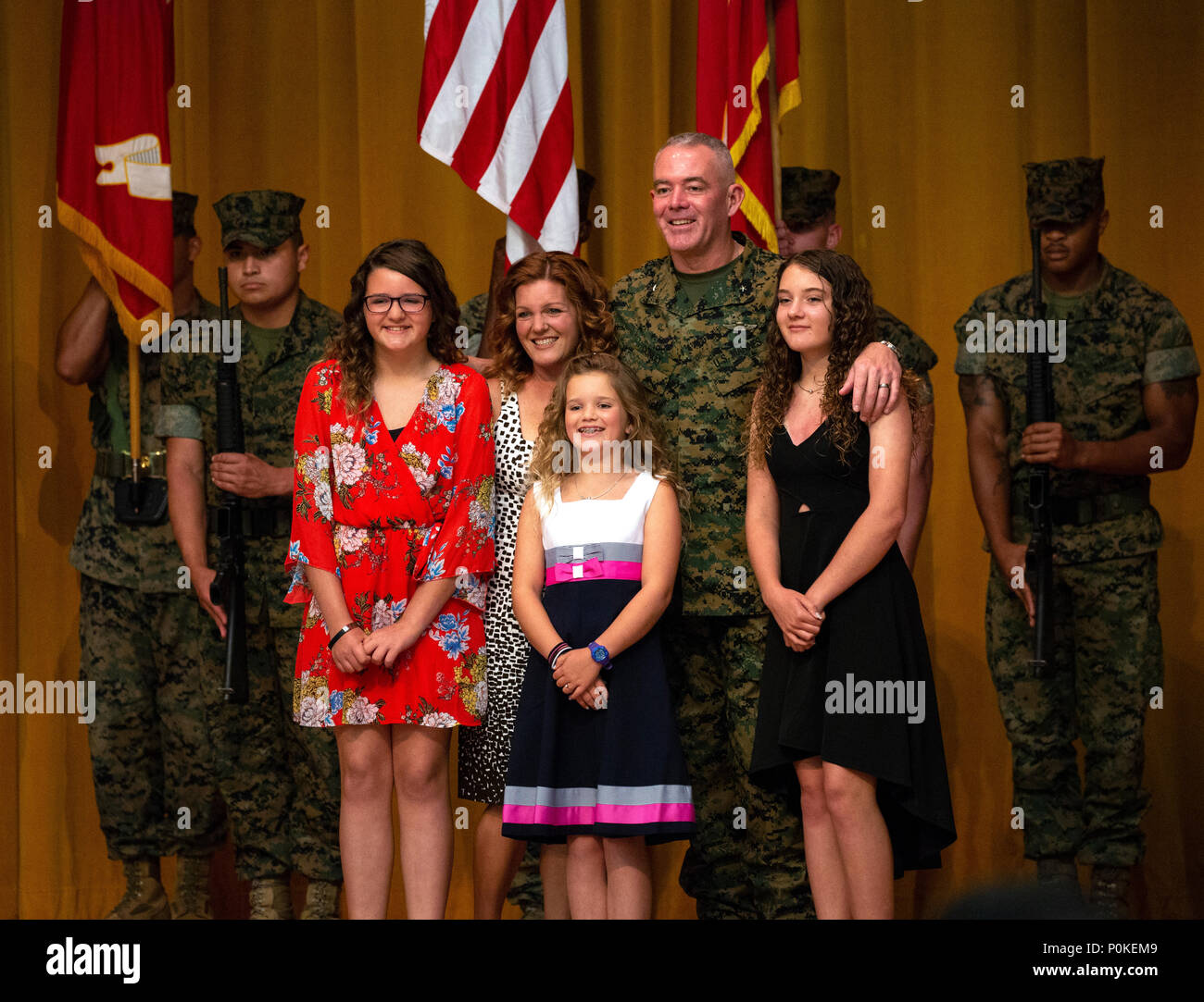 Brig. Gen. Daniel B. Conley and his family gather together after he ...