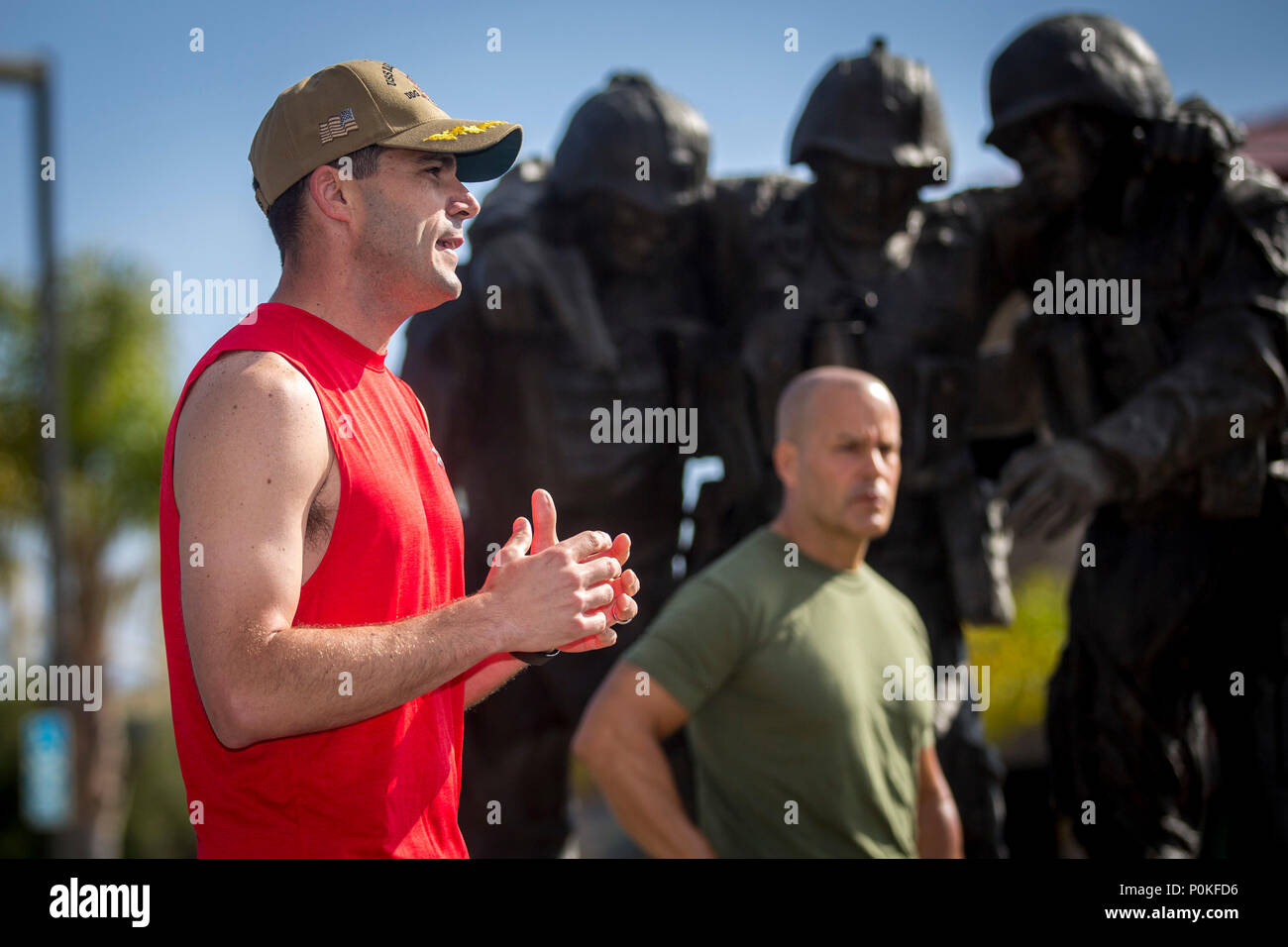 Cmdr. Aaron DeMeyer, commanding officer, USS Rafael Peralta (DDG 115 ...