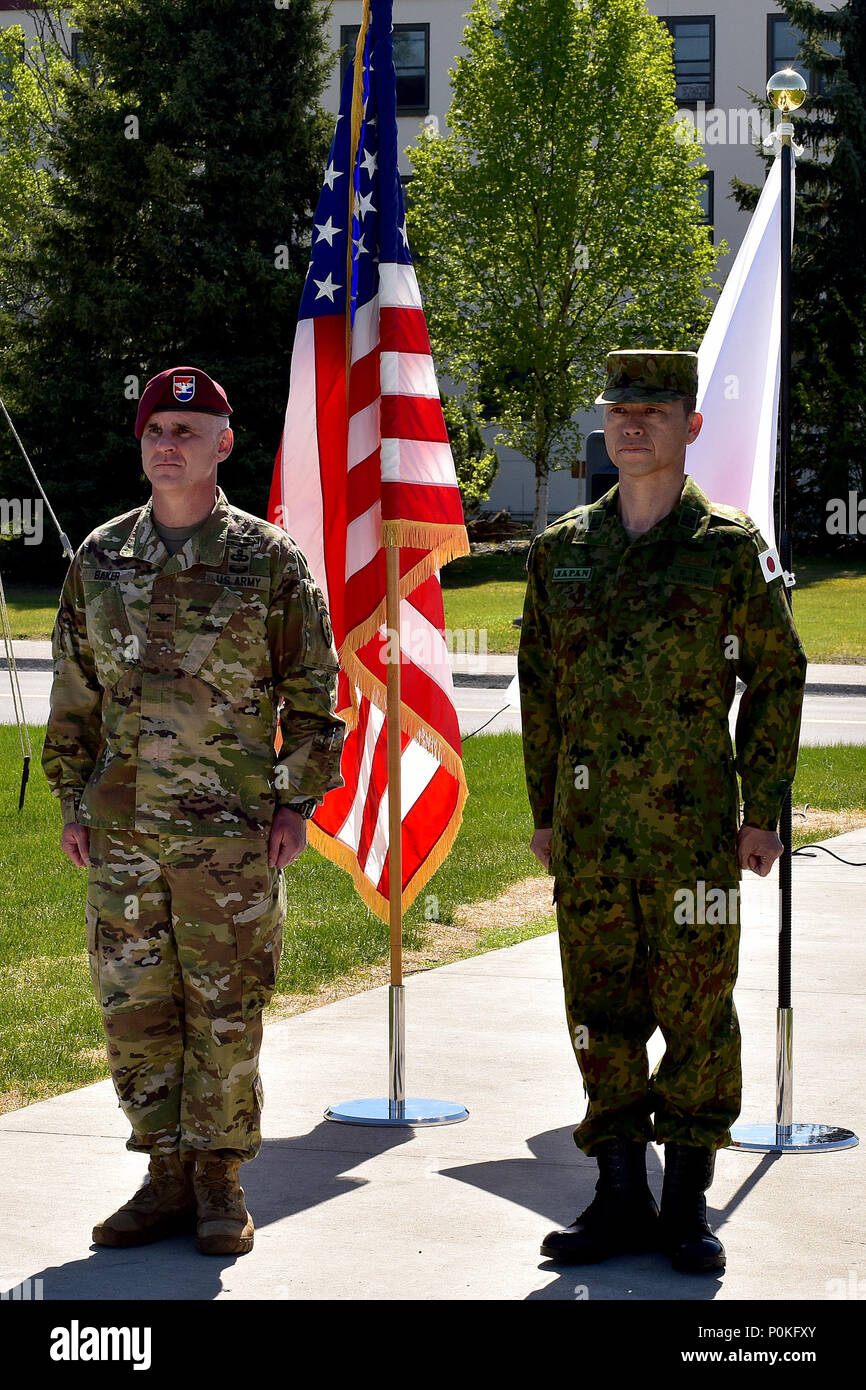 U.S. Army Col. Clint Baker and Japanese Ground Self-Defense Force Lt ...