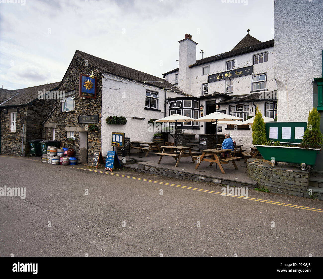 The village of Hawkshead in Cumbria. The village is a popular ...
