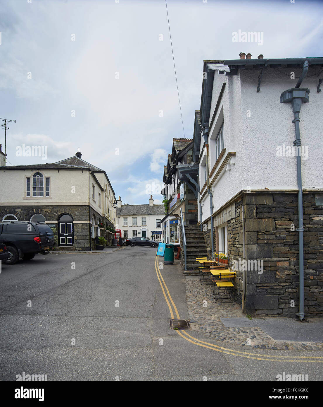 The village of Hawkshead in Cumbria. The village is a popular ...