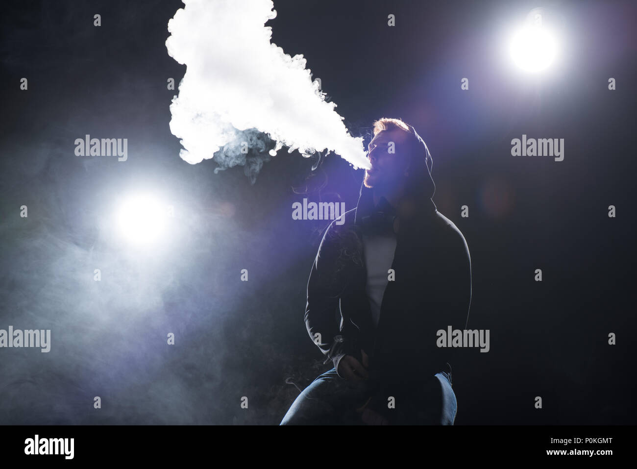 Man exhaling hi-res stock photography and images - Alamy
