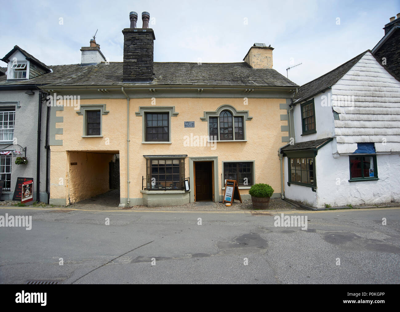 The Beatrix Potter Galley in the village of Hawkshead, Lake District ...