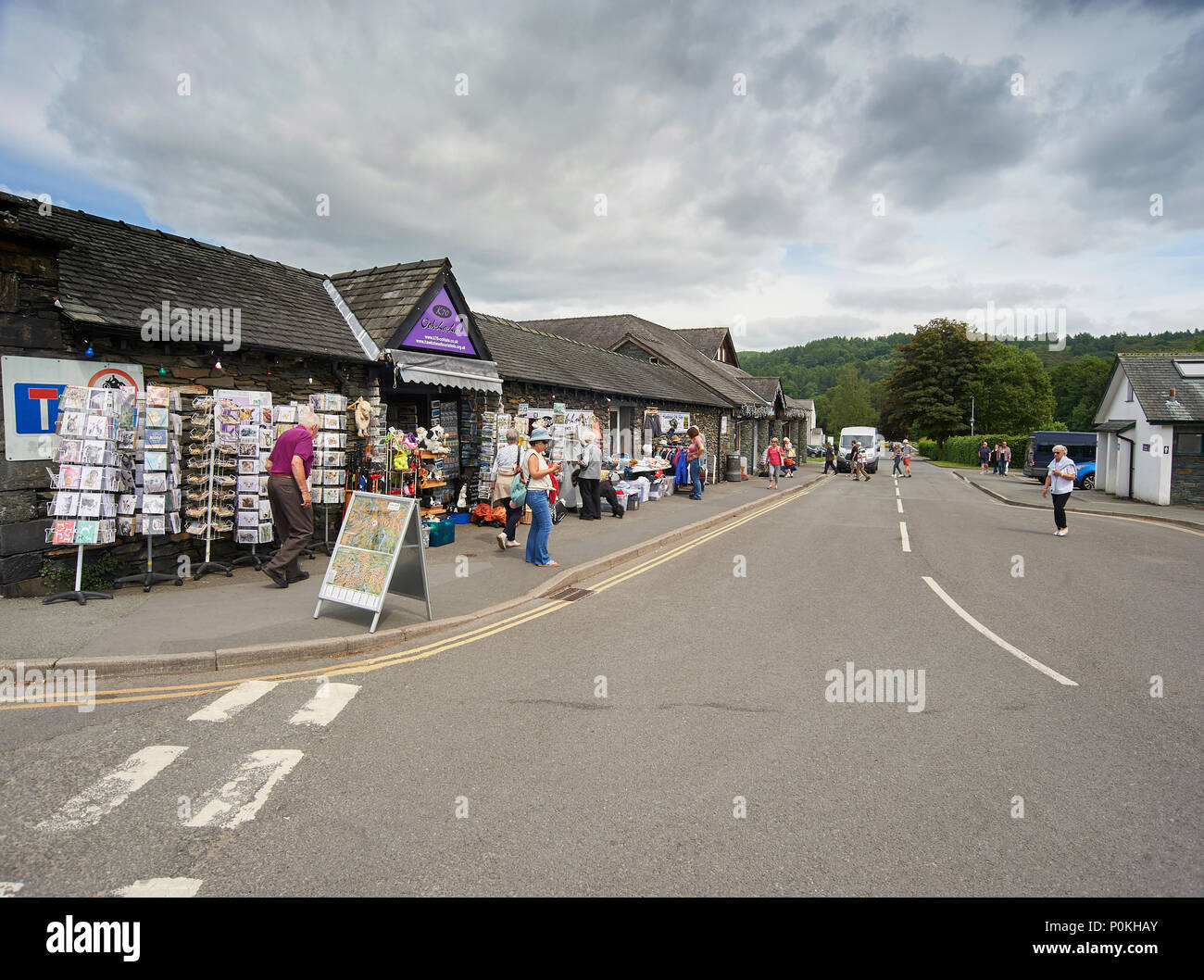 The village of Hawkshead in Cumbria. The village is a popular ...