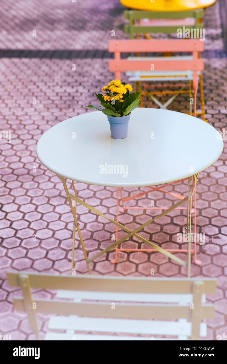 coffee shop terrace, san sebastian Stock Photo - Alamy
