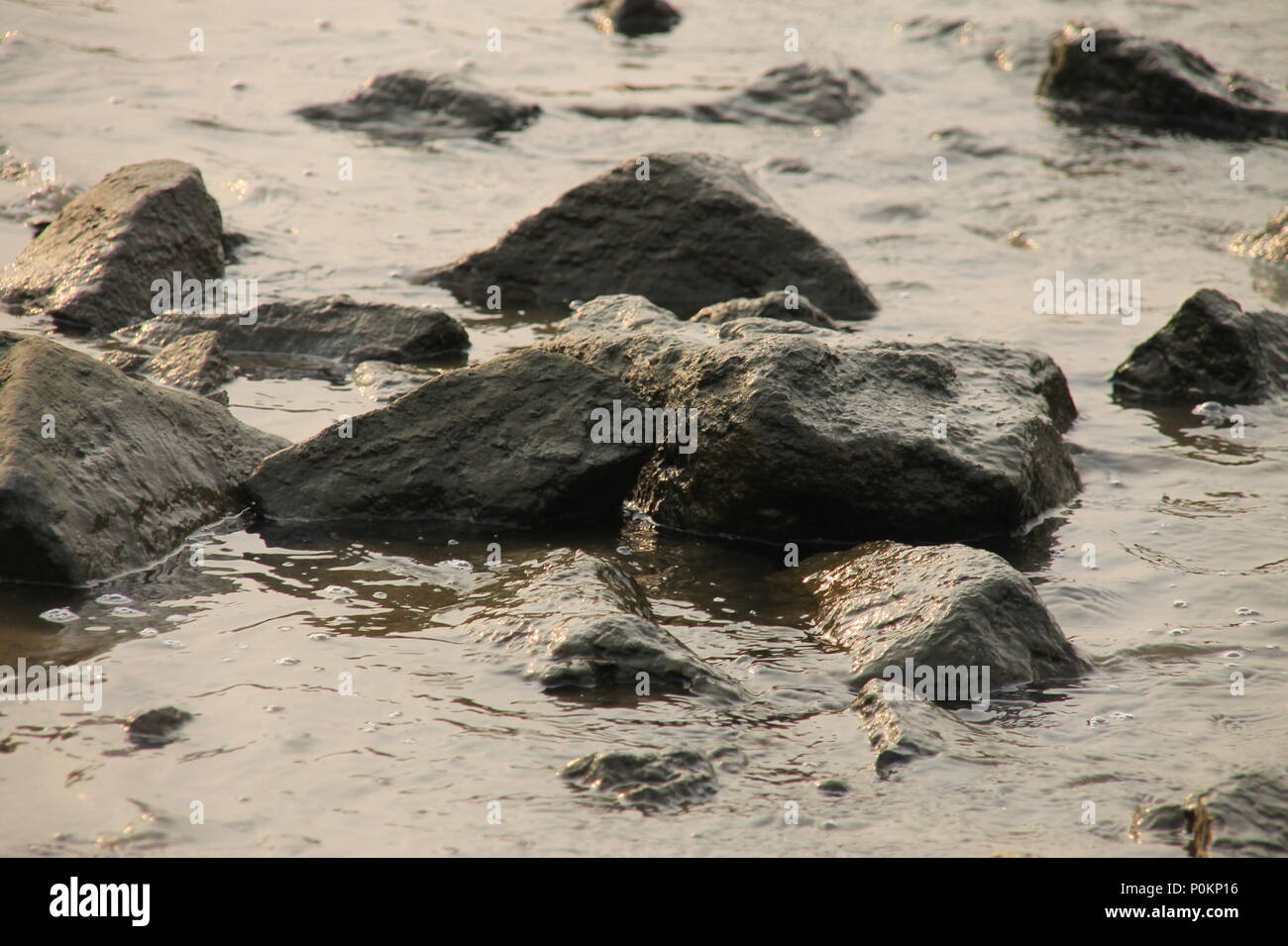 Water on Stones. Scenic Stock Photo - Alamy