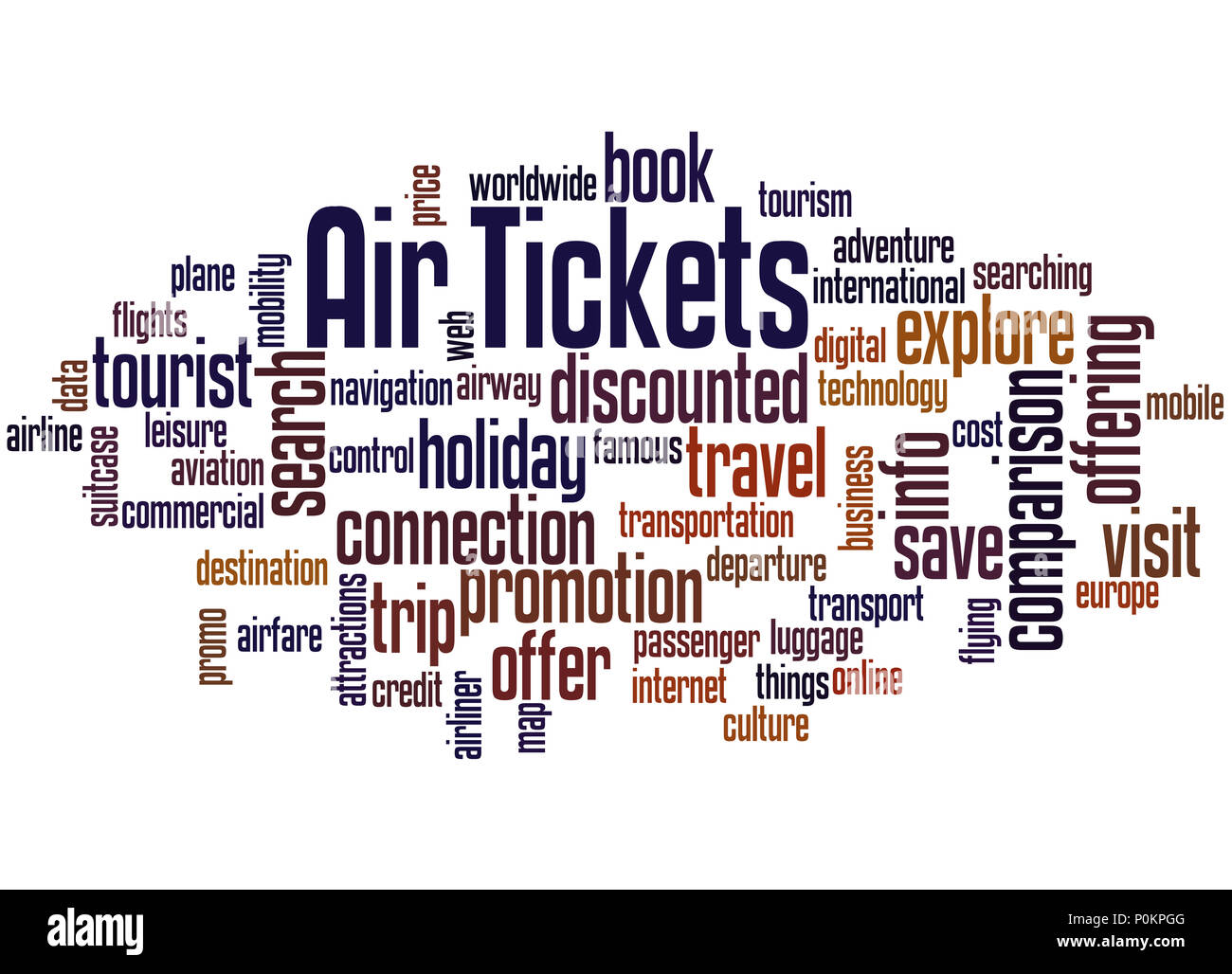 Air Tickets, word cloud concept on white background Stock Photo - Alamy