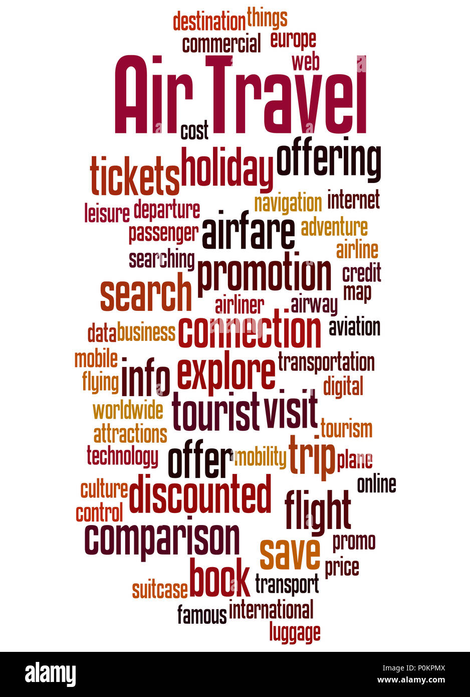 Air Travel, word cloud concept on white background Stock Photo - Alamy
