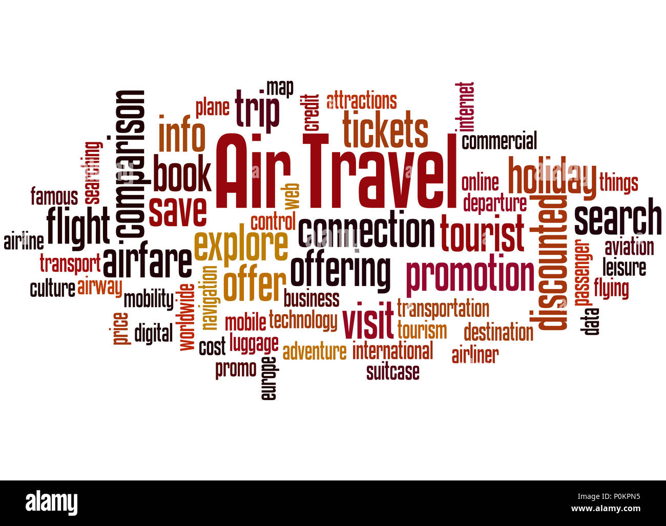 Air Travel, word cloud concept on white background Stock Photo - Alamy