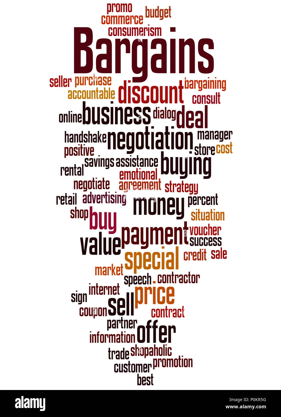 Bargains, word cloud concept on white background Stock Photo - Alamy