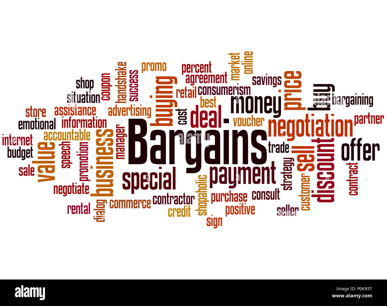 Bargains, word cloud concept on white background Stock Photo - Alamy